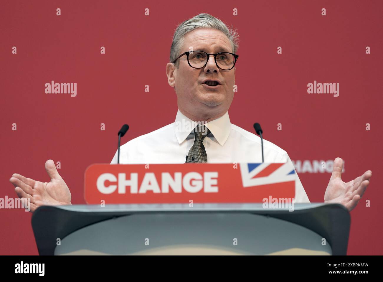 Labour Party leader Sir Keir Starmer launches his party's manifesto at ...
