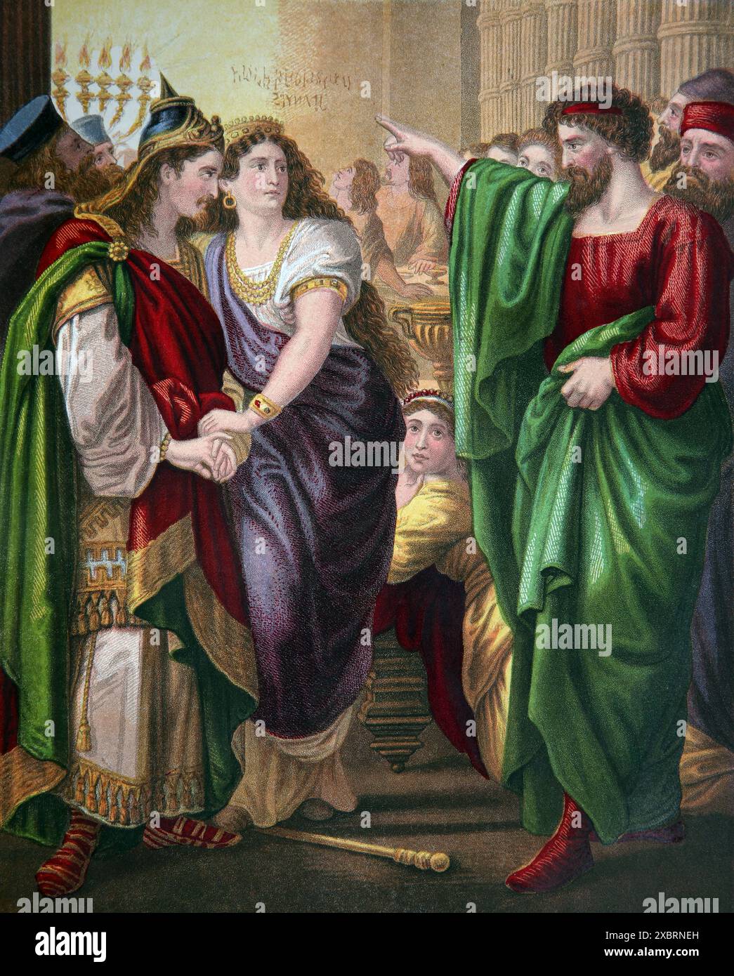 Daniel interpreting the mysterious handwriting hi-res stock photography ...