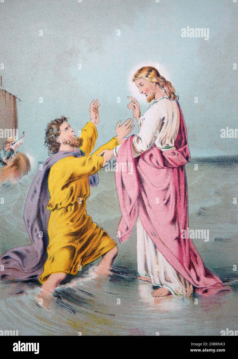 illustration of Peter's Faith Failing Him - Apostle Peter got out of ...