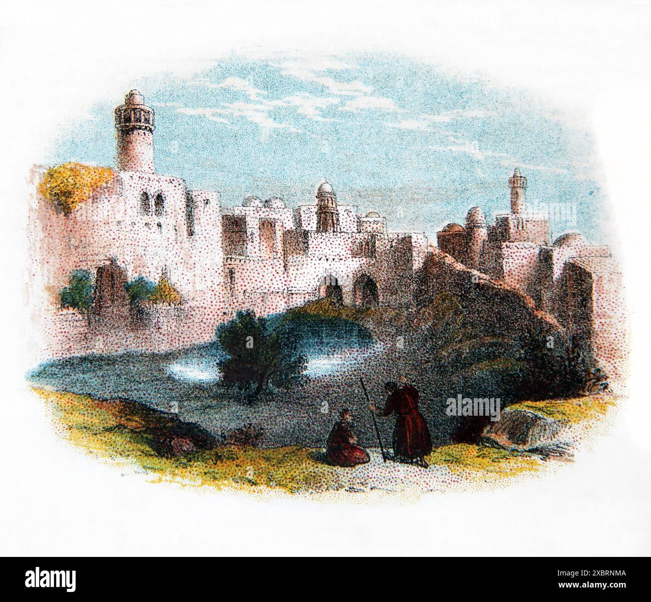 Illustration of the Pool of Bethesda where Said in Gospel of John Jesus ...