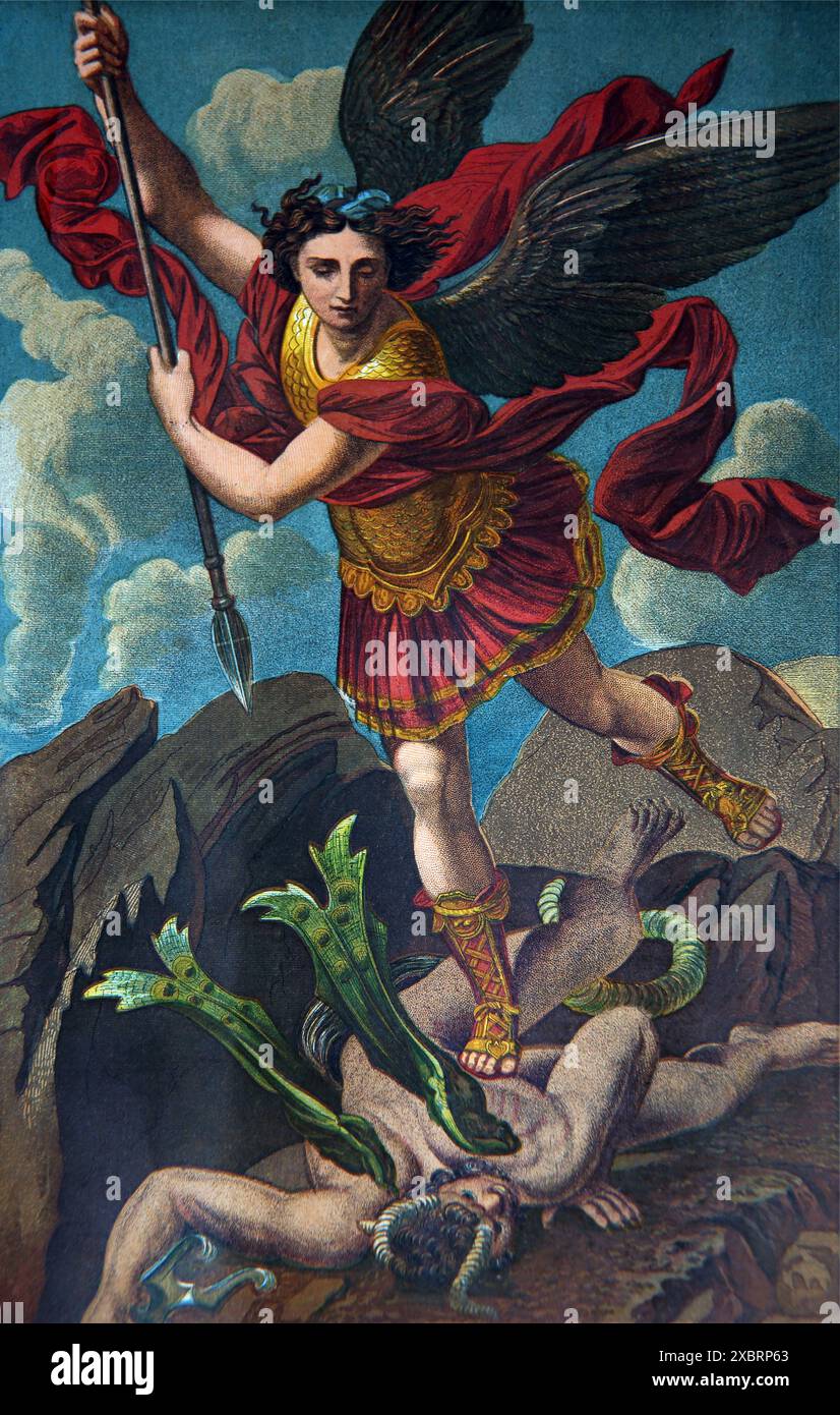 Saint michael the archangel painting hi-res stock photography and ...