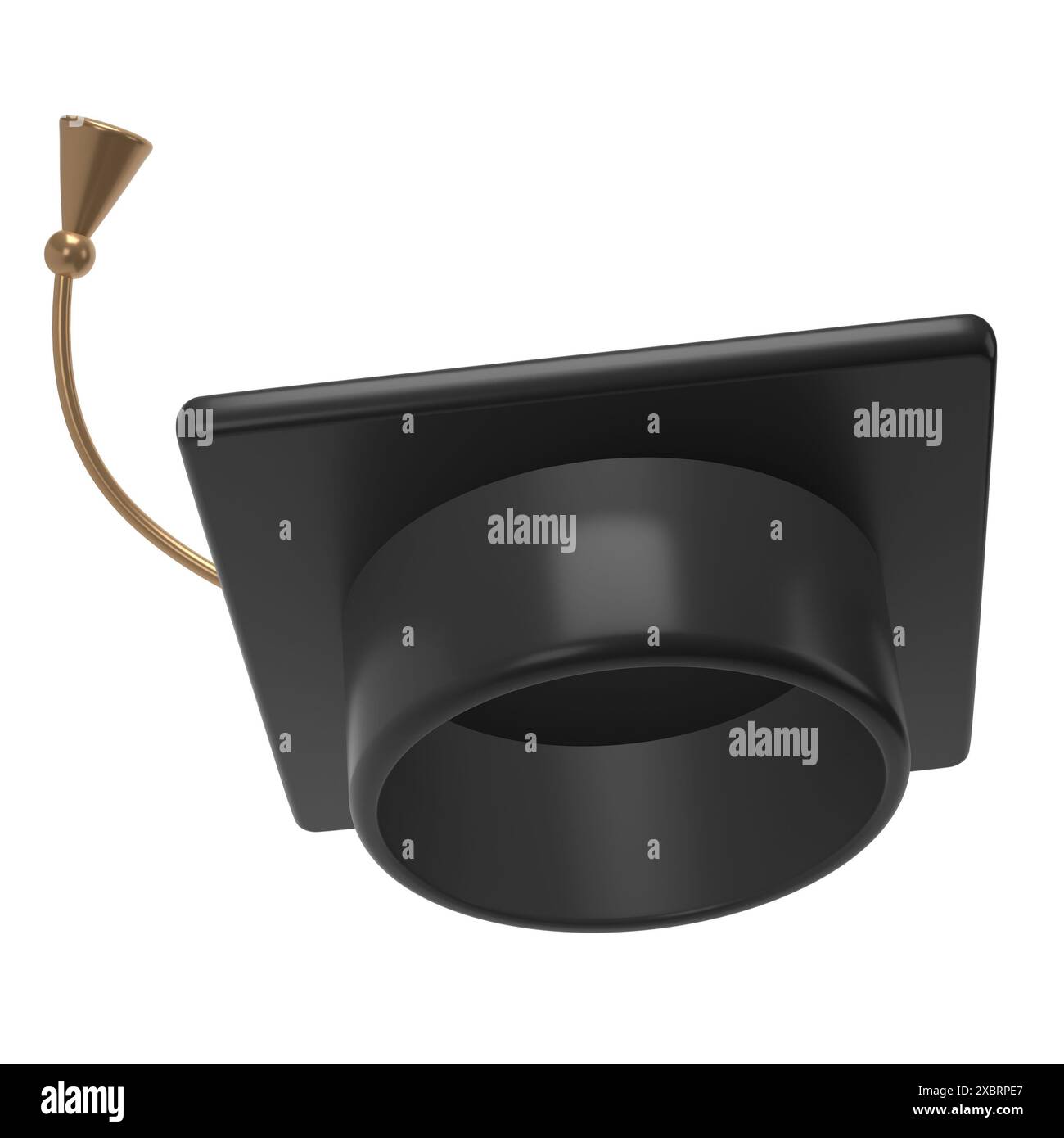 3d fly graduate black cap. School icon. Cap in air. Graduation ...