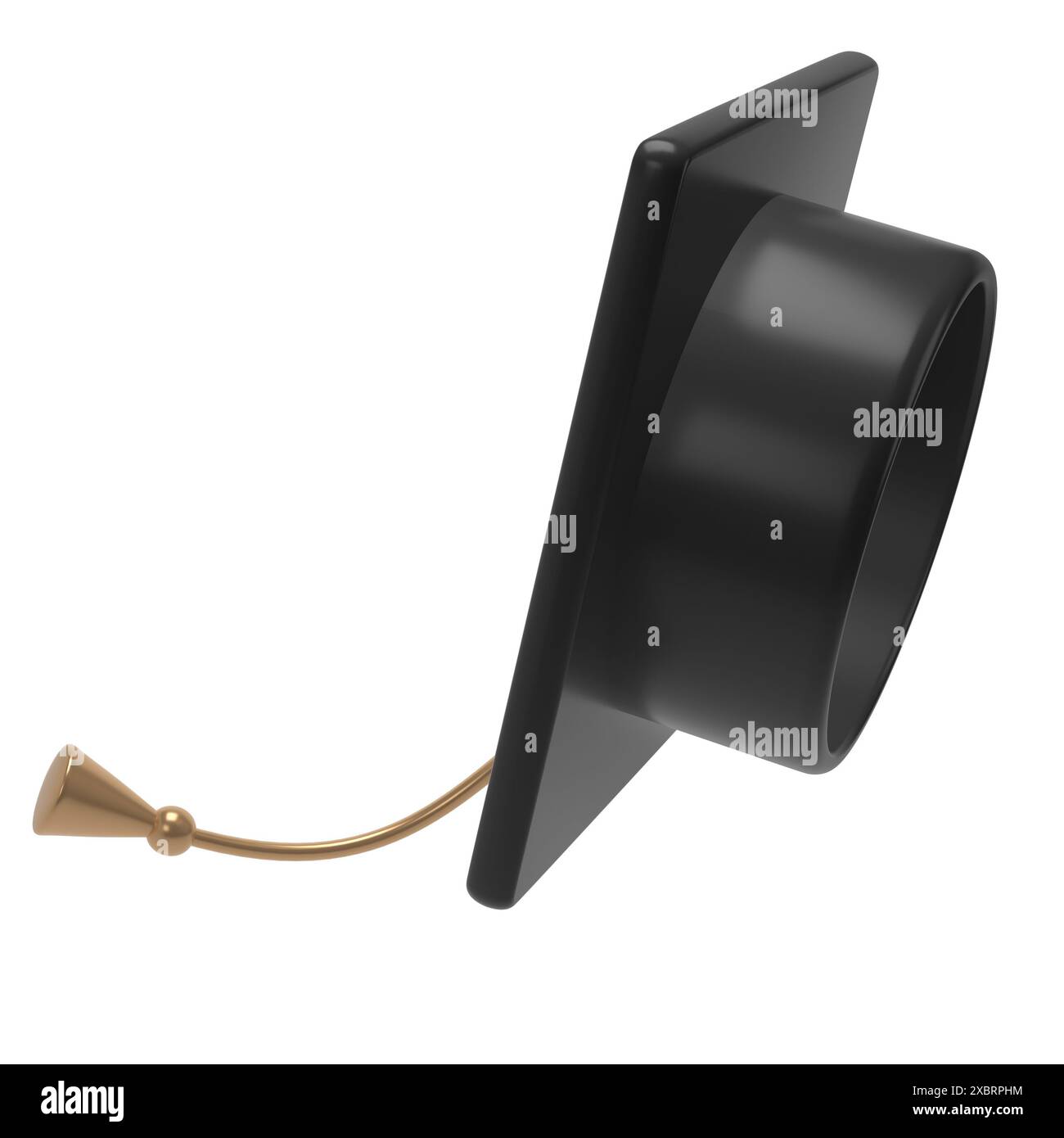 3d fly graduate black cap. School icon. Cap in air. Graduation ...