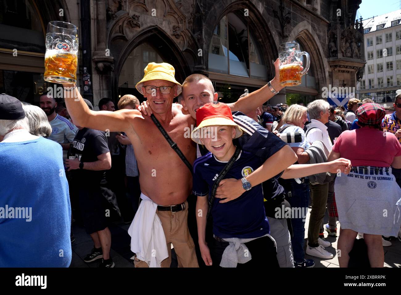 Scotland fans at Marienplatz central square, Munich. Scotland will face ...