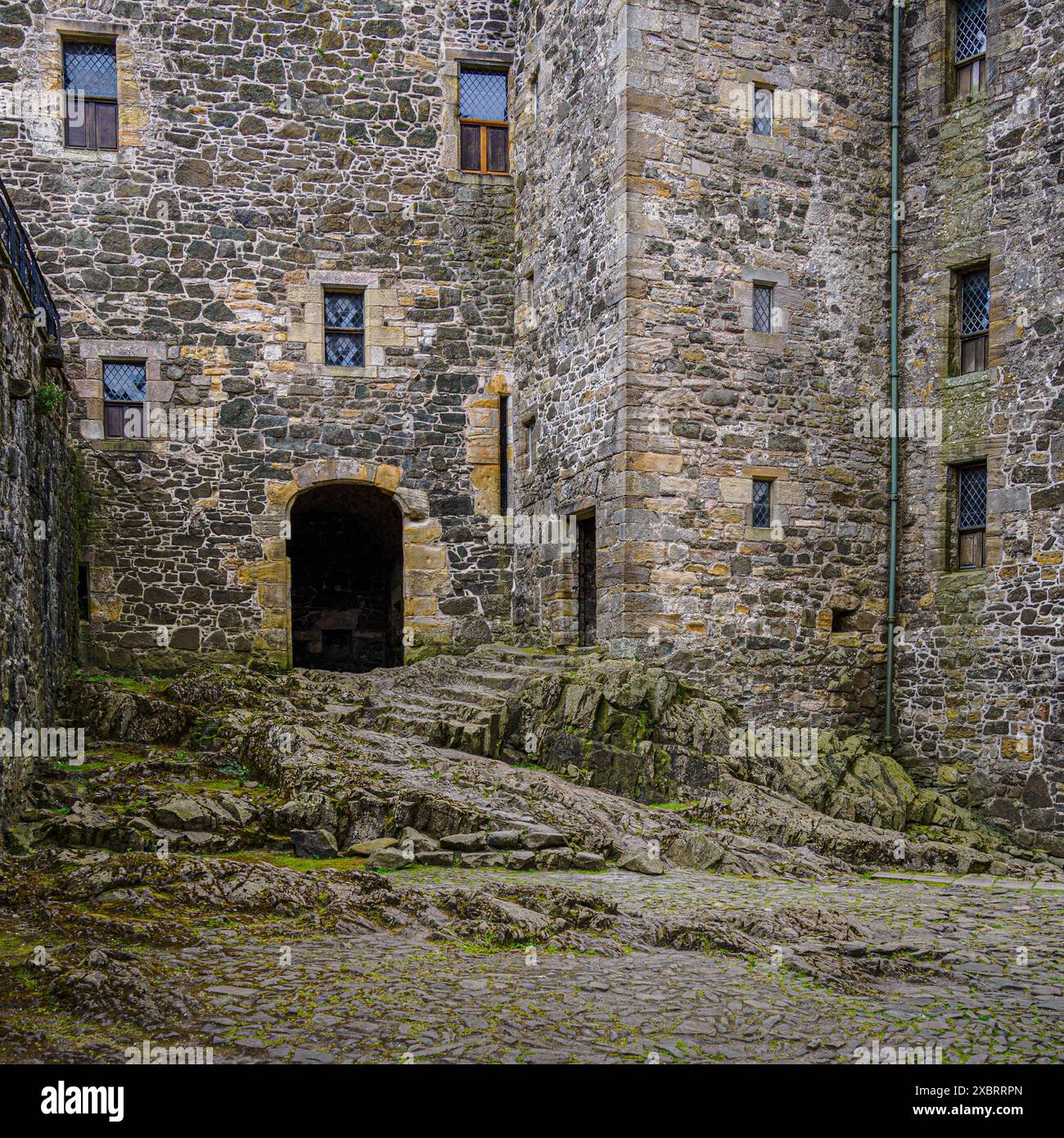 Blackness Castle courtyard in Scotland a view from inside this ancient ...