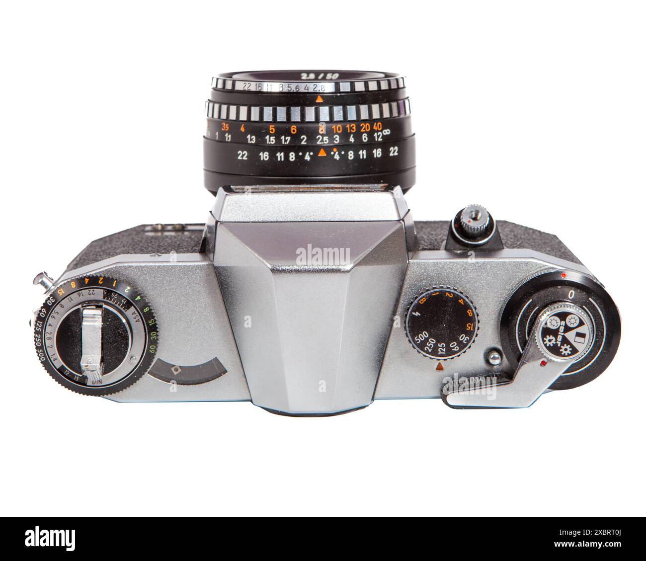 Top View of Vintage Film Camera Stock Photo - Alamy