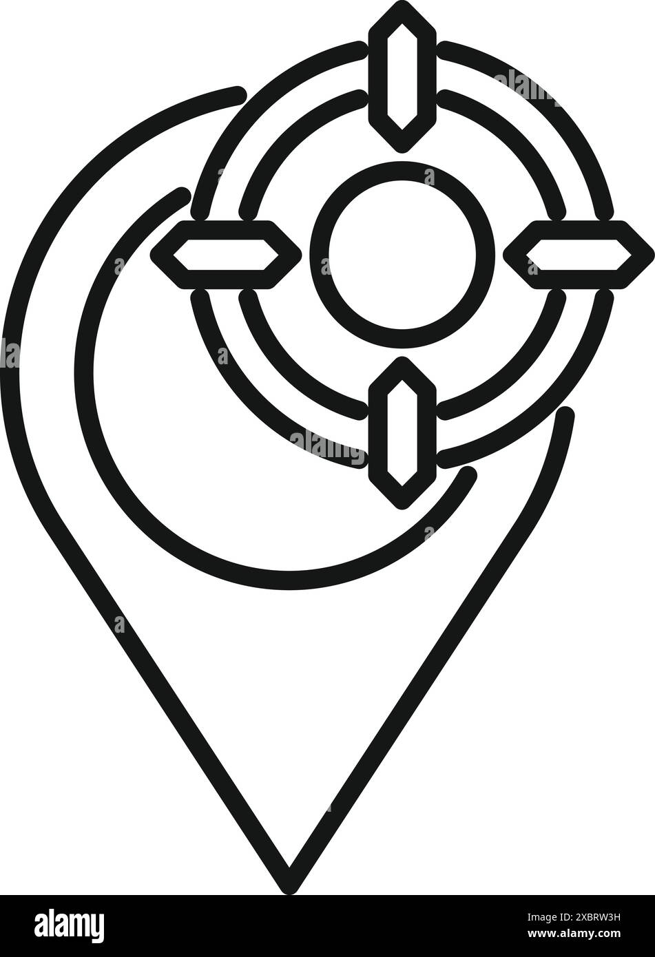 Location Pin Pointing Target Location Icon Showing The Exact Position