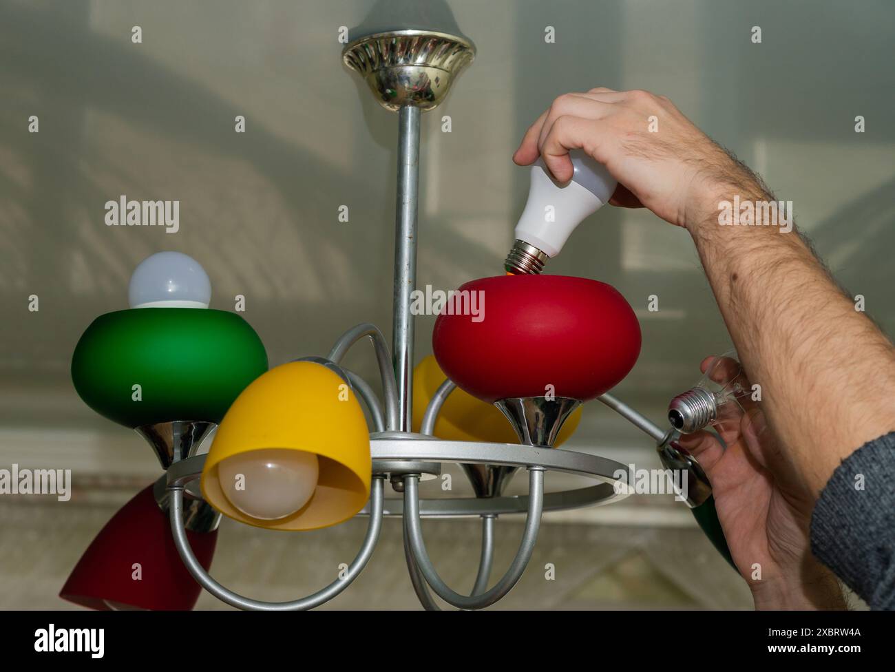 the concept of energy-efficient LED lamps Stock Photo - Alamy