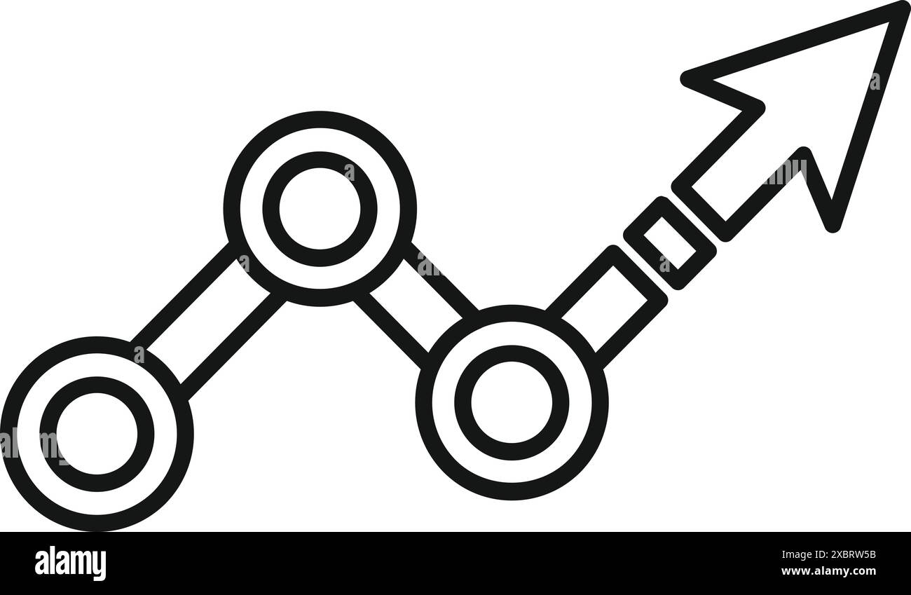 This line chart is showing positive growth with an upward arrow Stock ...