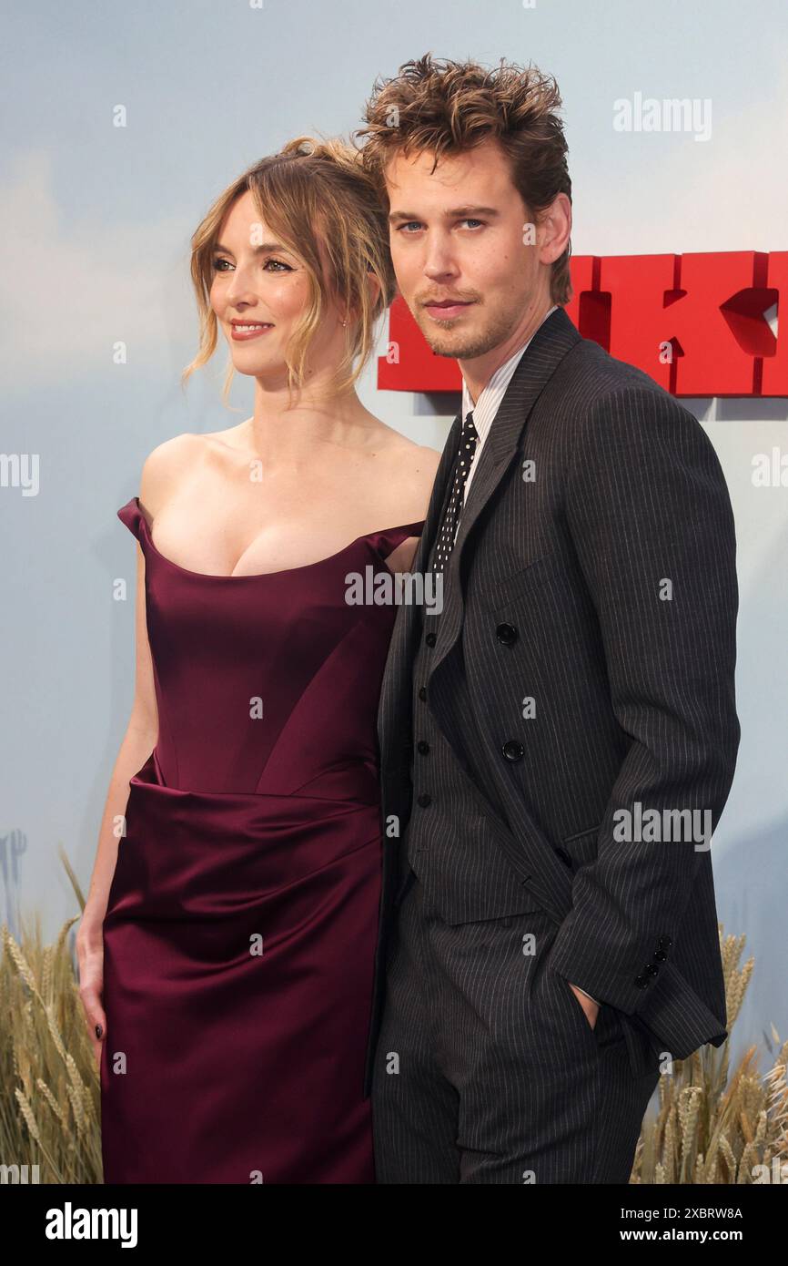 Jodie Comer and Austin Butler attends The Bikeriders London Gala Screening at Curzon in Mayfair ...