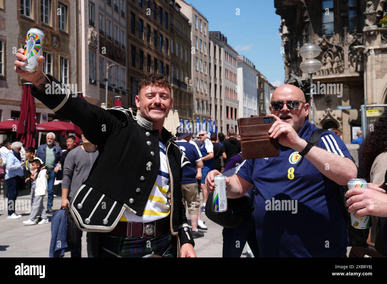 Scotland fans at Marienplatz central square, Munich. Scotland will face ...