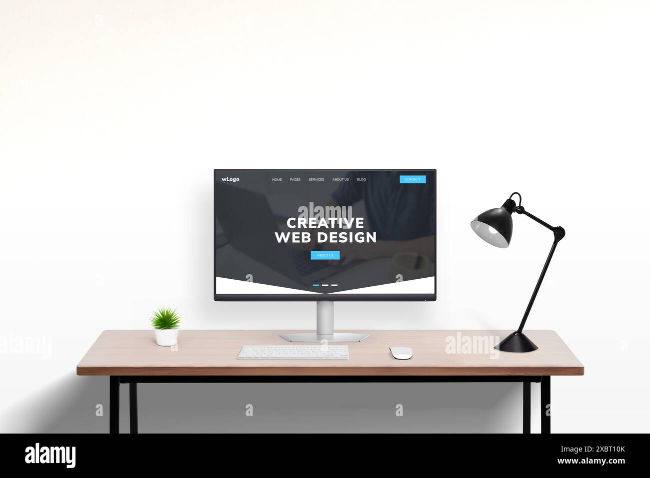 Web design studio portfolio page concept displayed on modern computer ...