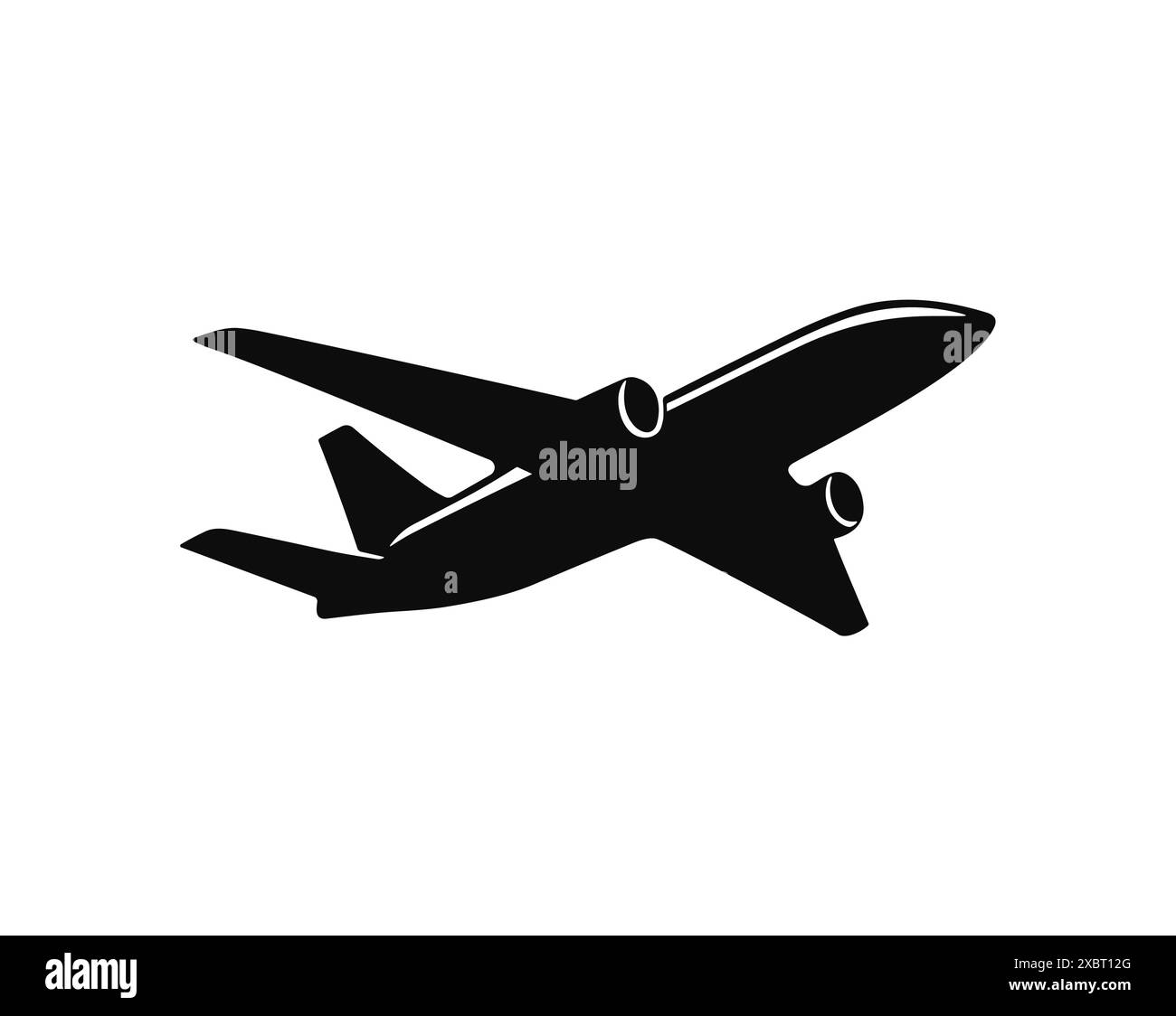 Airplane passenger travel silhouette icon. Aeroplane vector icon ...