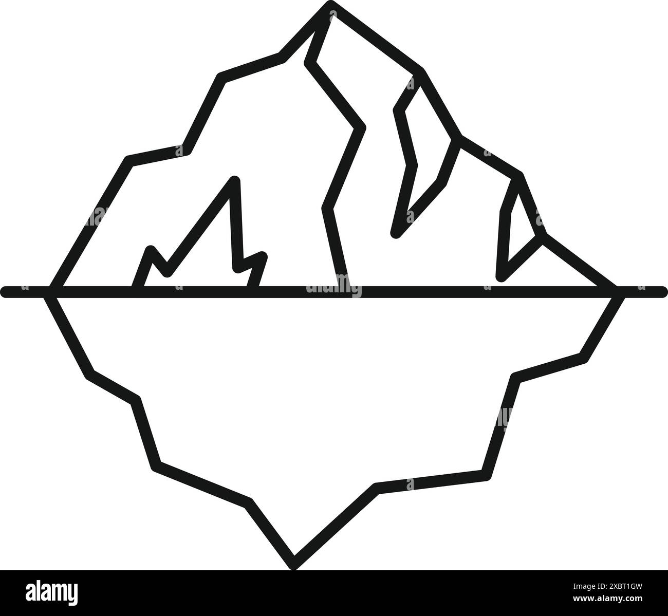 Iceberg underwater drawing Black and White Stock Photos & Images - Alamy