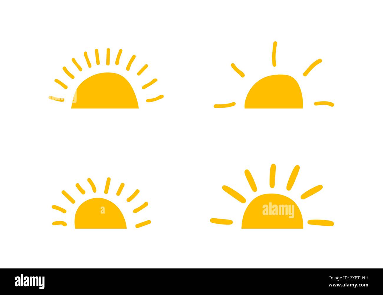 Yellow half sun vector icon logo. Silhouette circle sun summer sunshine ...