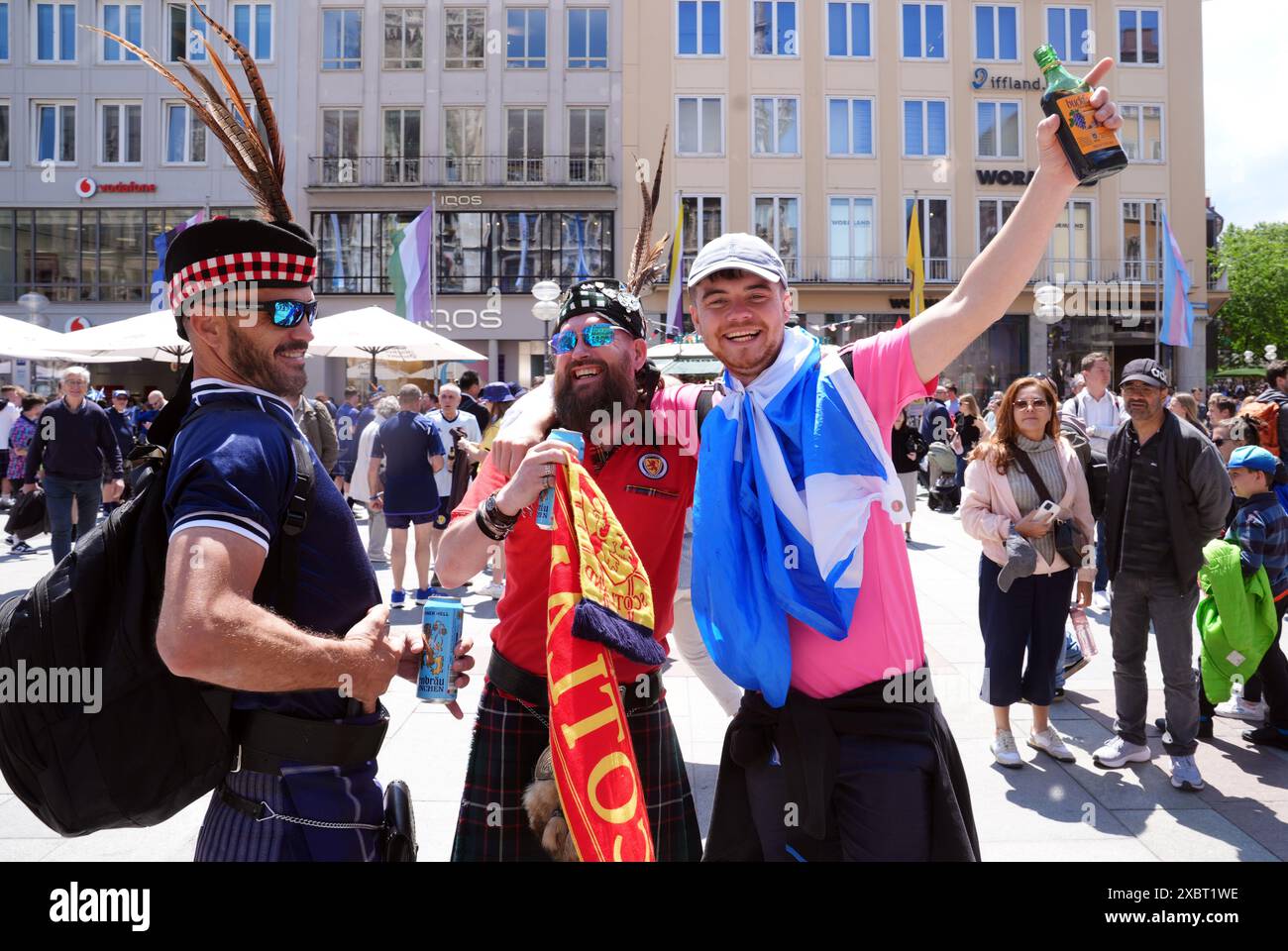 Scotland fans at Marienplatz central square, Munich. Scotland will face ...