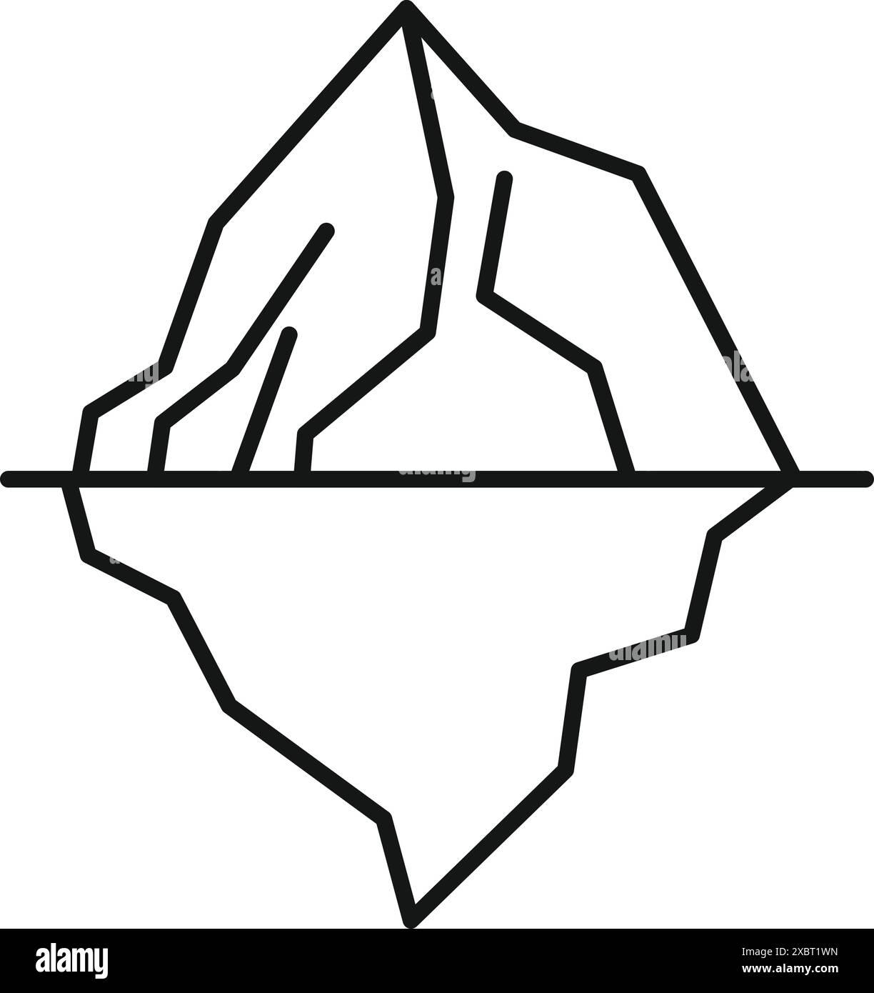 Iceberg underwater drawing Stock Vector Images - Alamy