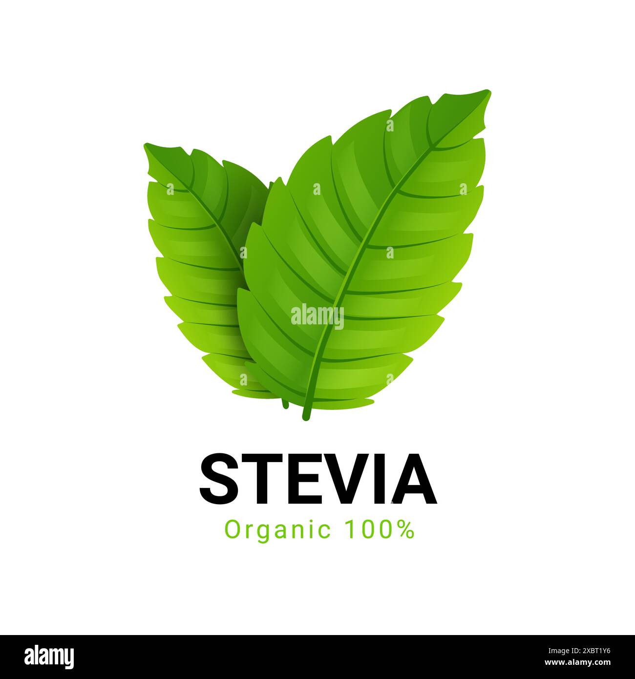 Stevia logo sweet sugar Cut Out Stock Images & Pictures - Alamy