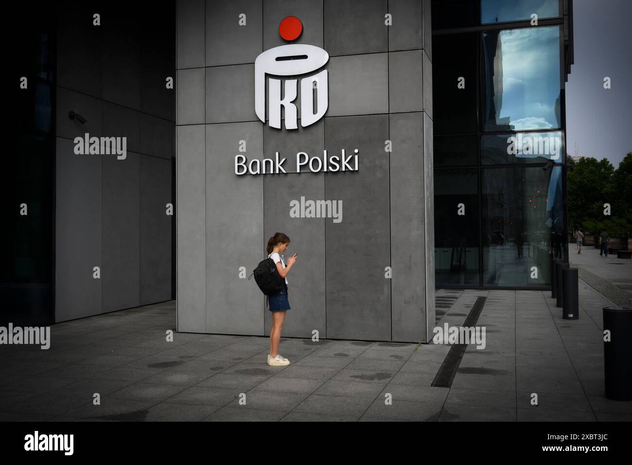 Warsaw, Poland. 02nd June, 2024. The PKO Bank logo is seen on an office ...