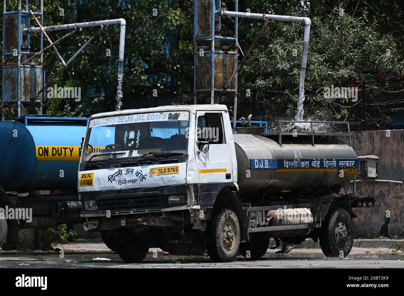 NEW DELHI, INDIA - JUNE 12: Delhi Jal Board water supply tanker ...
