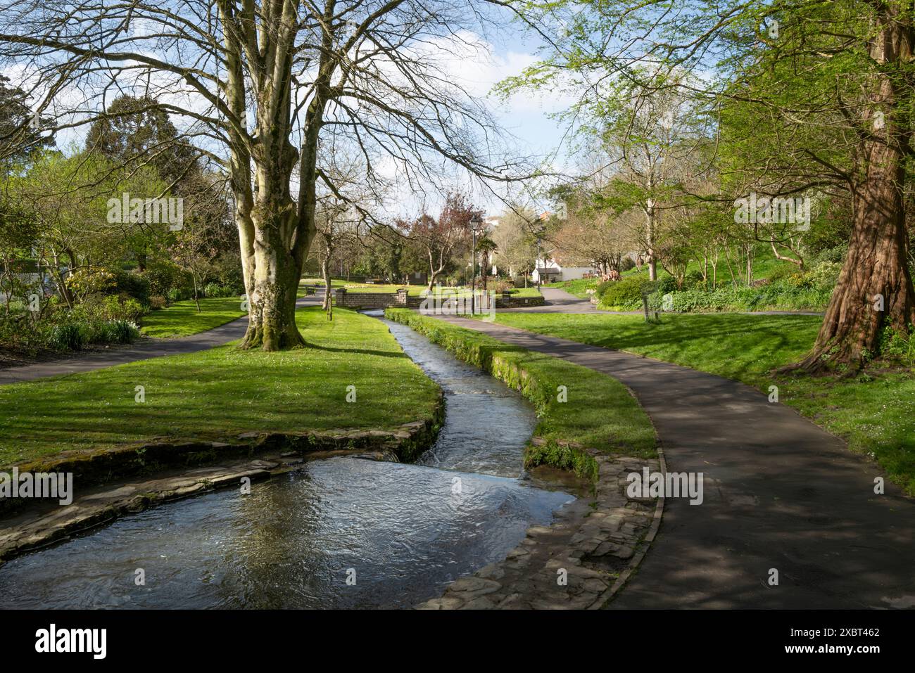 A small river stream flowing through the historic award winning ...