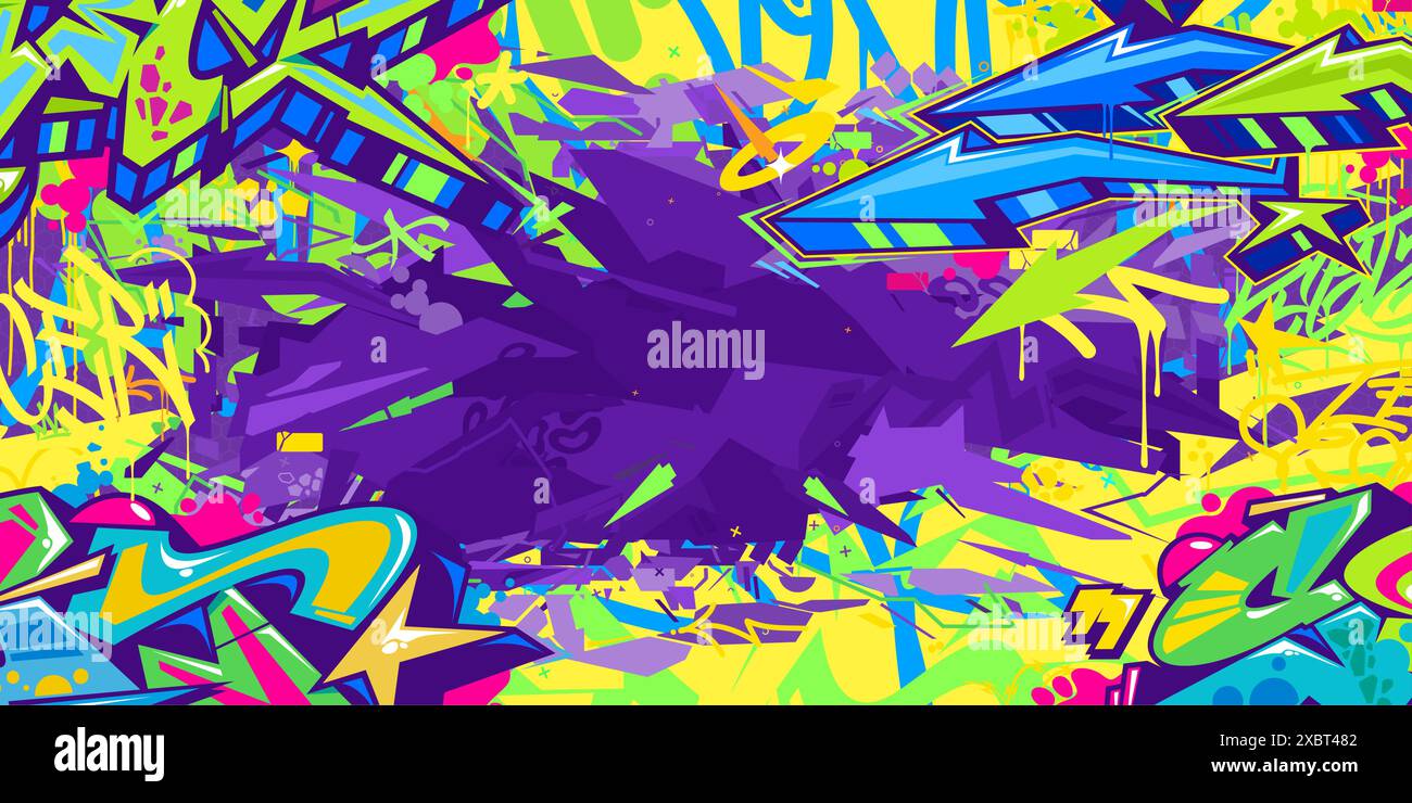 Trendy Abstract Hip Hop Urban Street Art Graffiti Style Vector ...