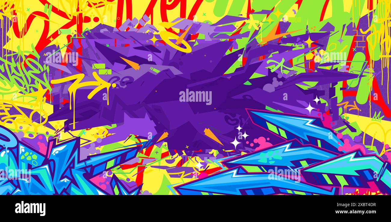 Cool Trendy Abstract Hip Hop Urban Street Art Graffiti Style Vector ...