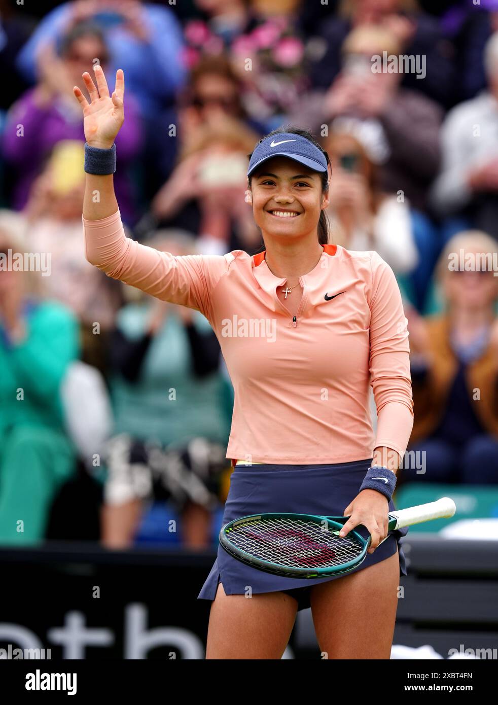 Emma Raducanu celebrates victory against Daria Snigur on day four of ...