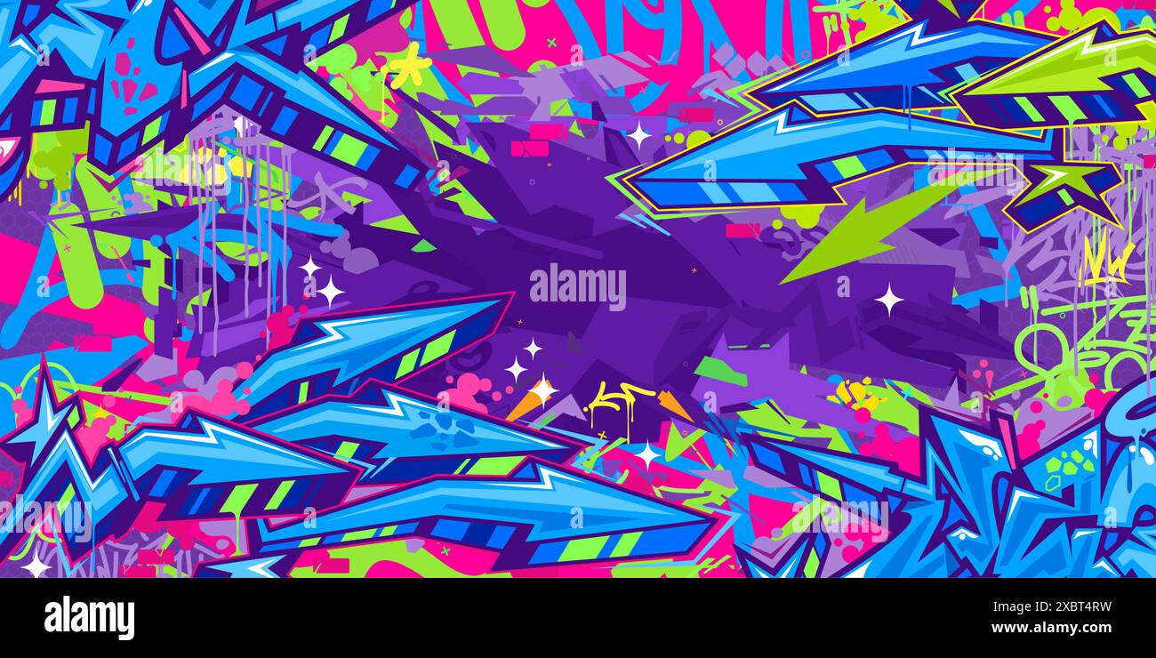 Cool Trendy Abstract Hip Hop Urban Street Art Graffiti Style Vector ...
