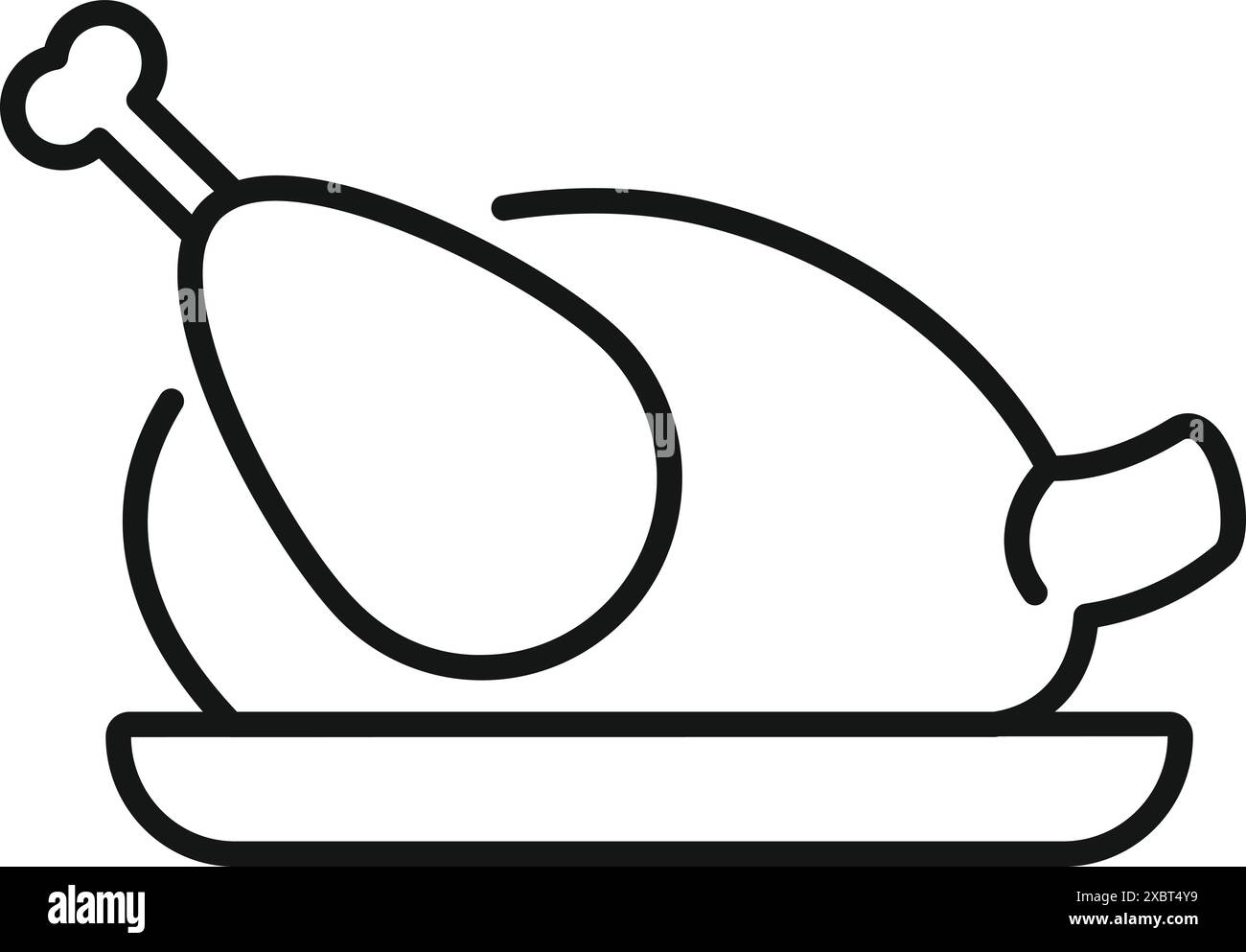 Roasted chicken on plate Black and White Stock Photos & Images - Alamy