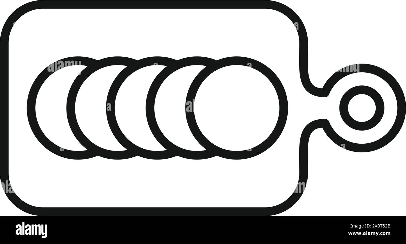 Simple black and white line drawing of a cutting board holding food ...