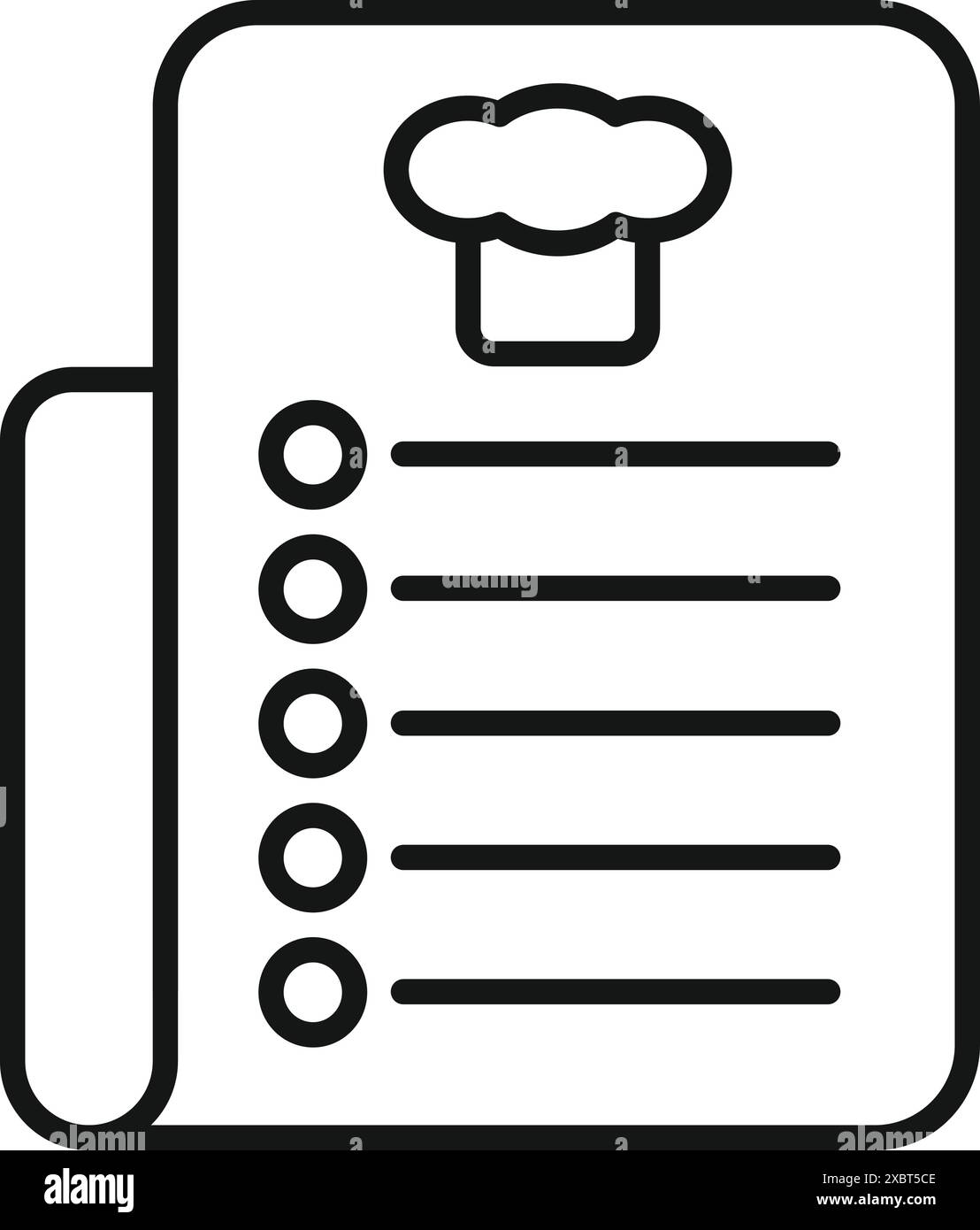 Simple icon of a restaurant menu is being prepared, showcasing the ...
