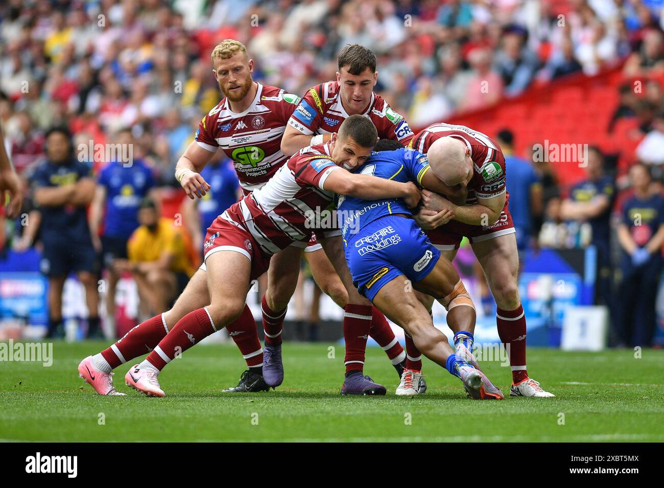 London, England - 8th June 2024 - Rodrick tai of Warrington Wolves ...