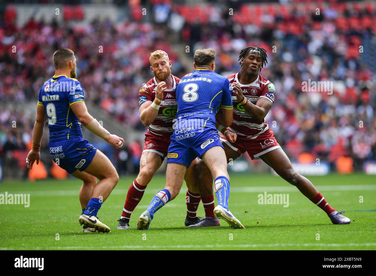 London, England - 8th June 2024 - Luke Thompson Junior Nsemba of Wigan ...