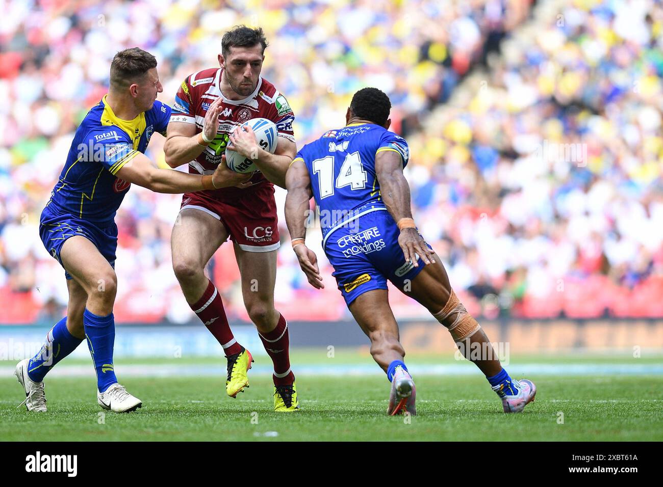 London, England - 8th June 2024 - Jake Wardle of Wigan Warriors in ...