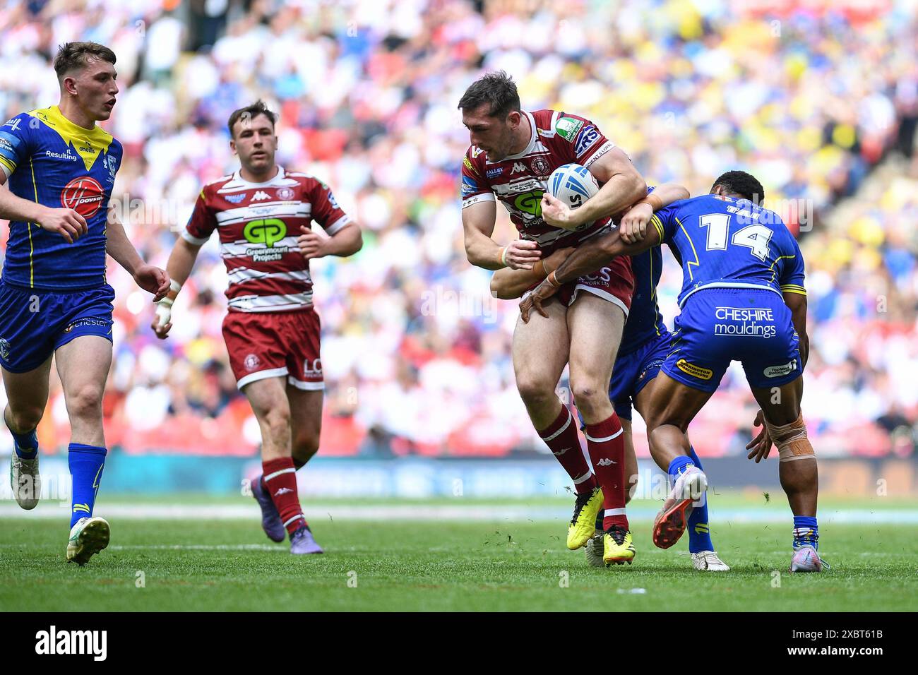 London, England - 8th June 2024 - Jake Wardle of Wigan Warriors in ...