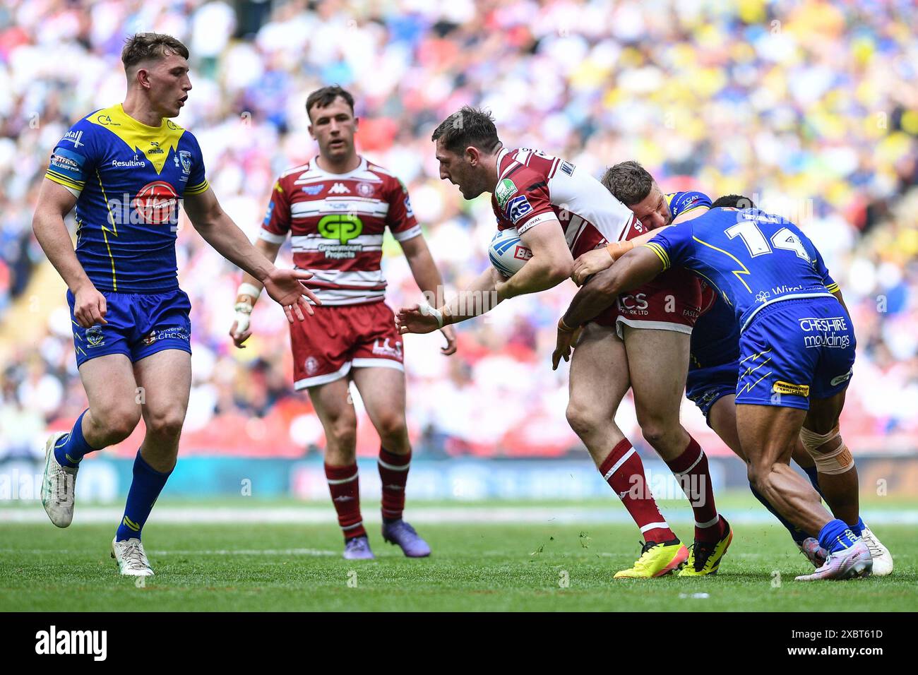 London, England - 8th June 2024 - Jake Wardle of Wigan Warriors in ...