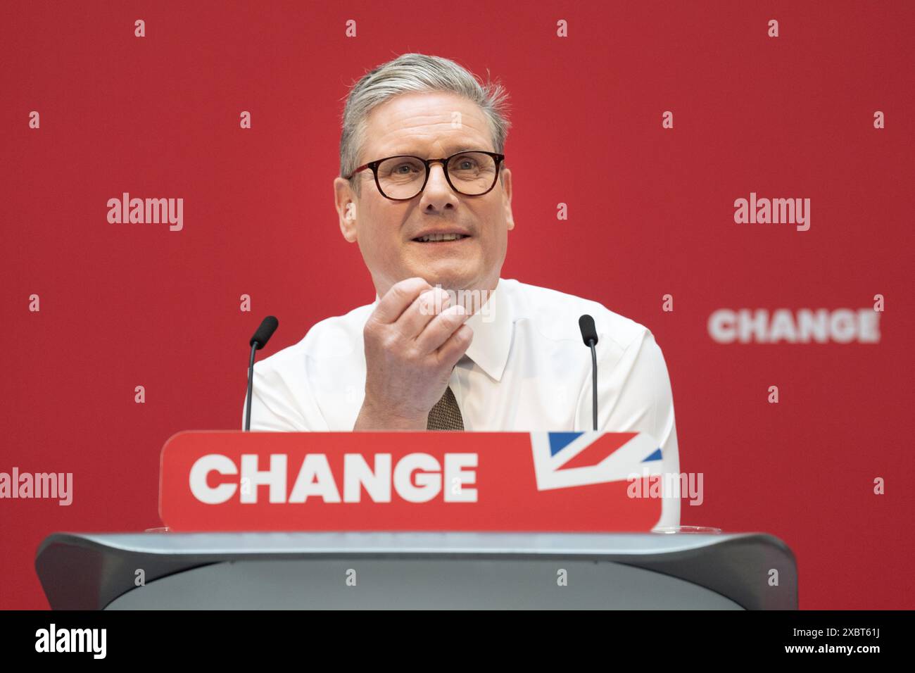 Labour Party leader Sir Keir Starmer launches his party's manifesto at ...