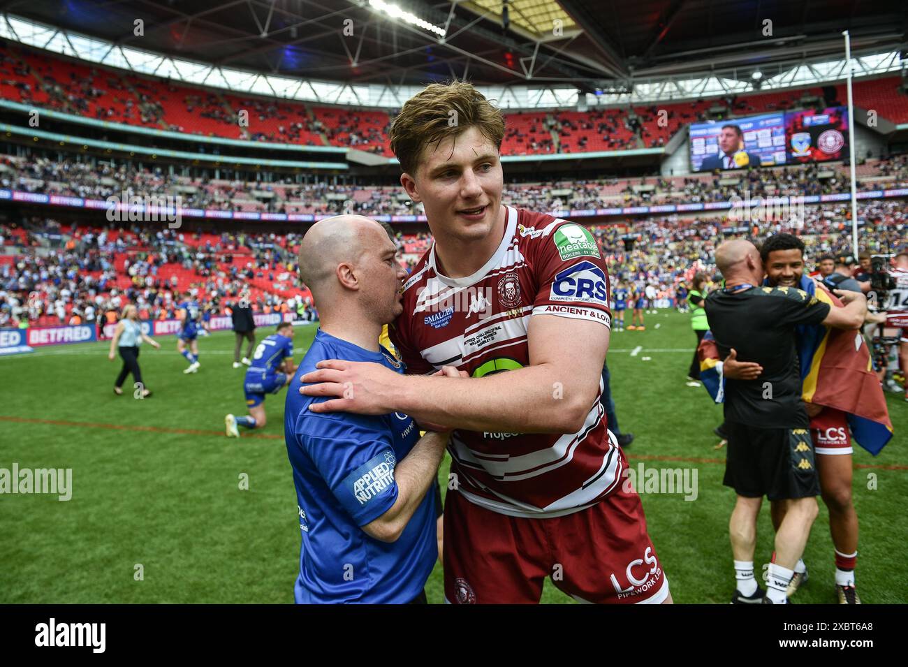 London, England - 8th June 2024 - Ethan Havard of Wigan Warriors. Rugby ...