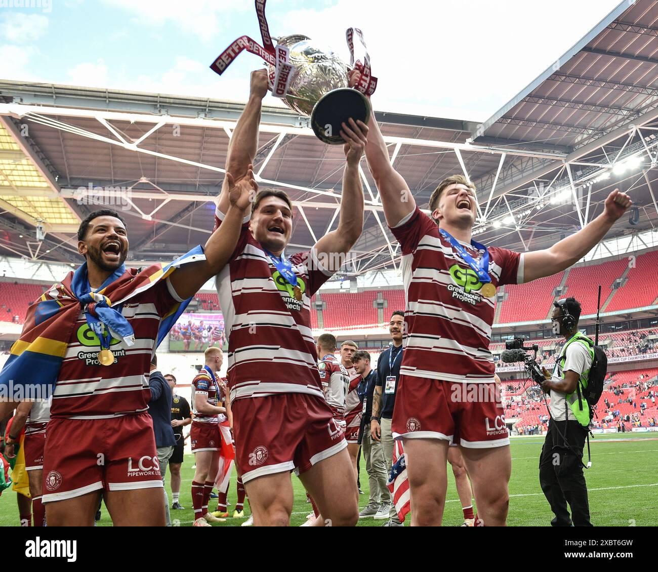 London, England - 8th June 2024 - Kruise Leeming of Wigan Warriors ...