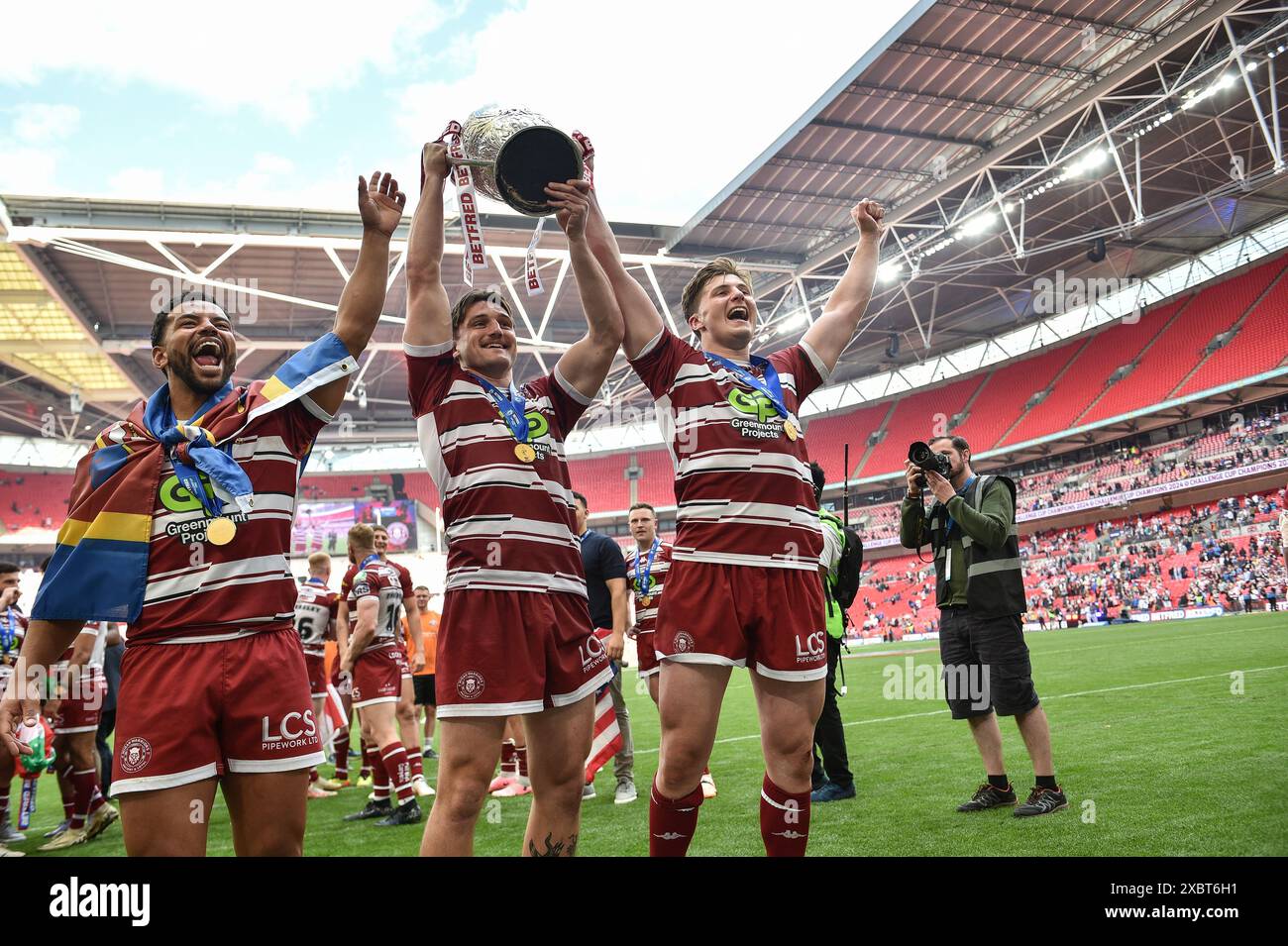 London, England - 8th June 2024 - Kruise Leeming of Wigan Warriors ...