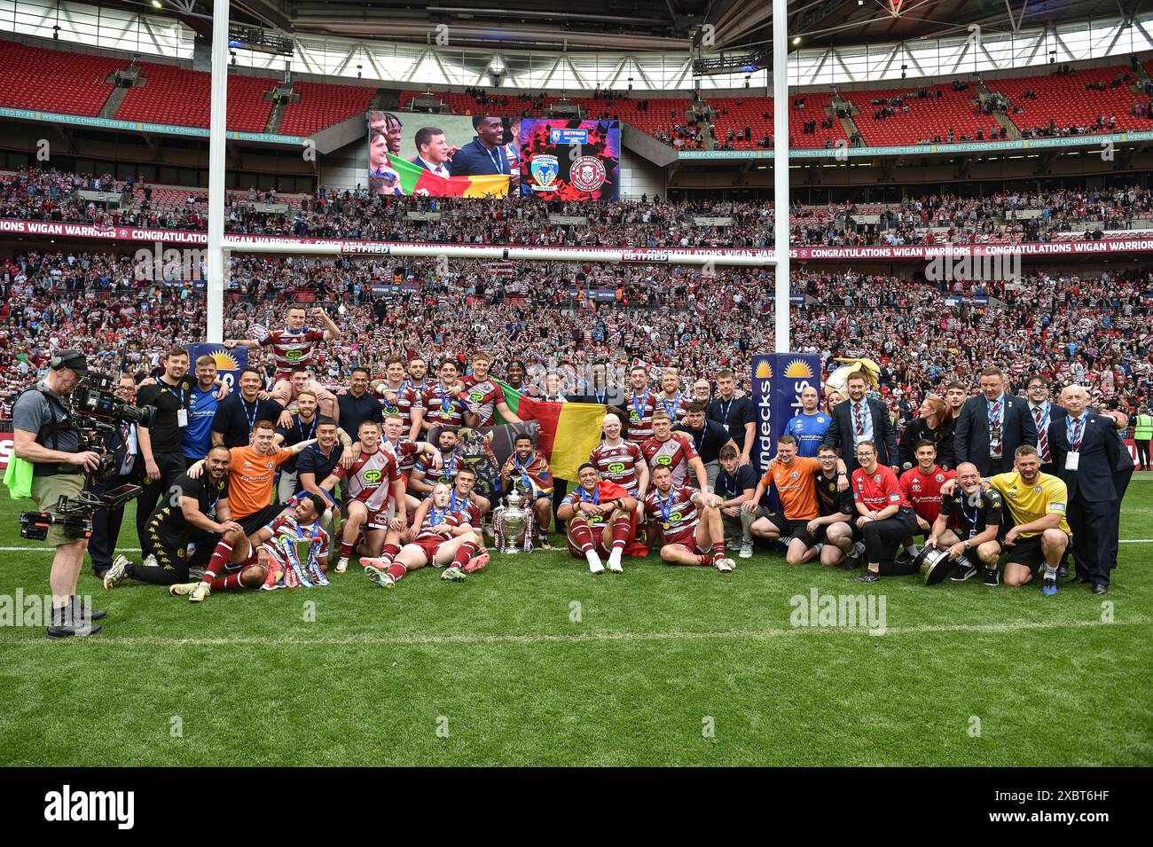 London, England - 8th June 2024 - Wigan Warriors cup winners. League ...