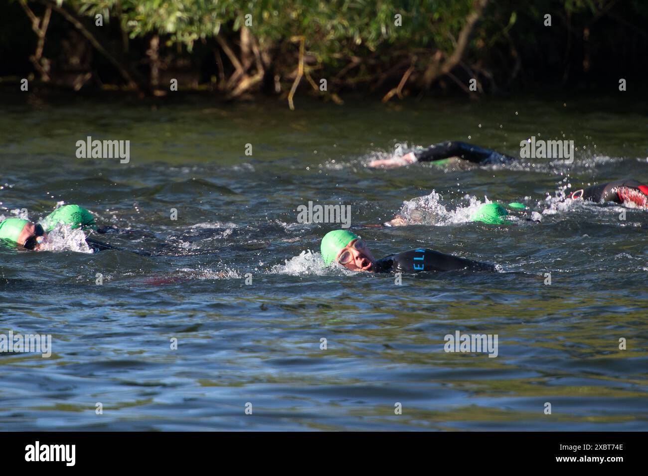 FILE PICS. 13th June, 2024. Triathletes swimming in the River Thames in ...