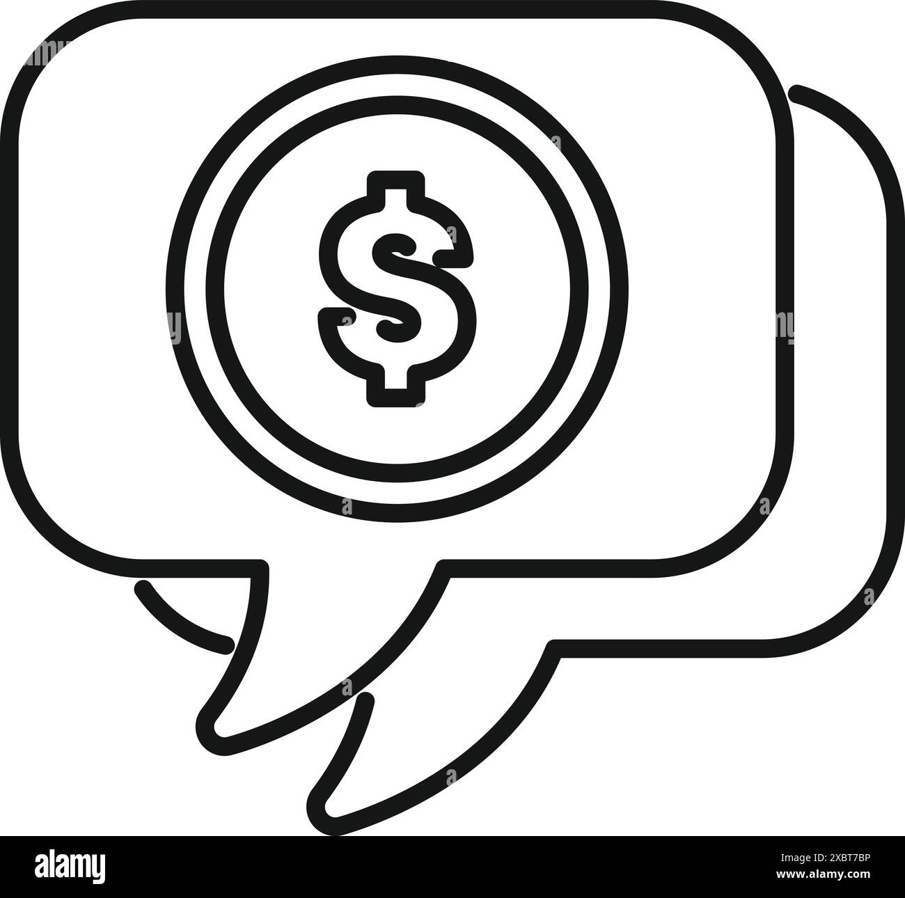 Minimalist illustration representing a financial discussion about money ...