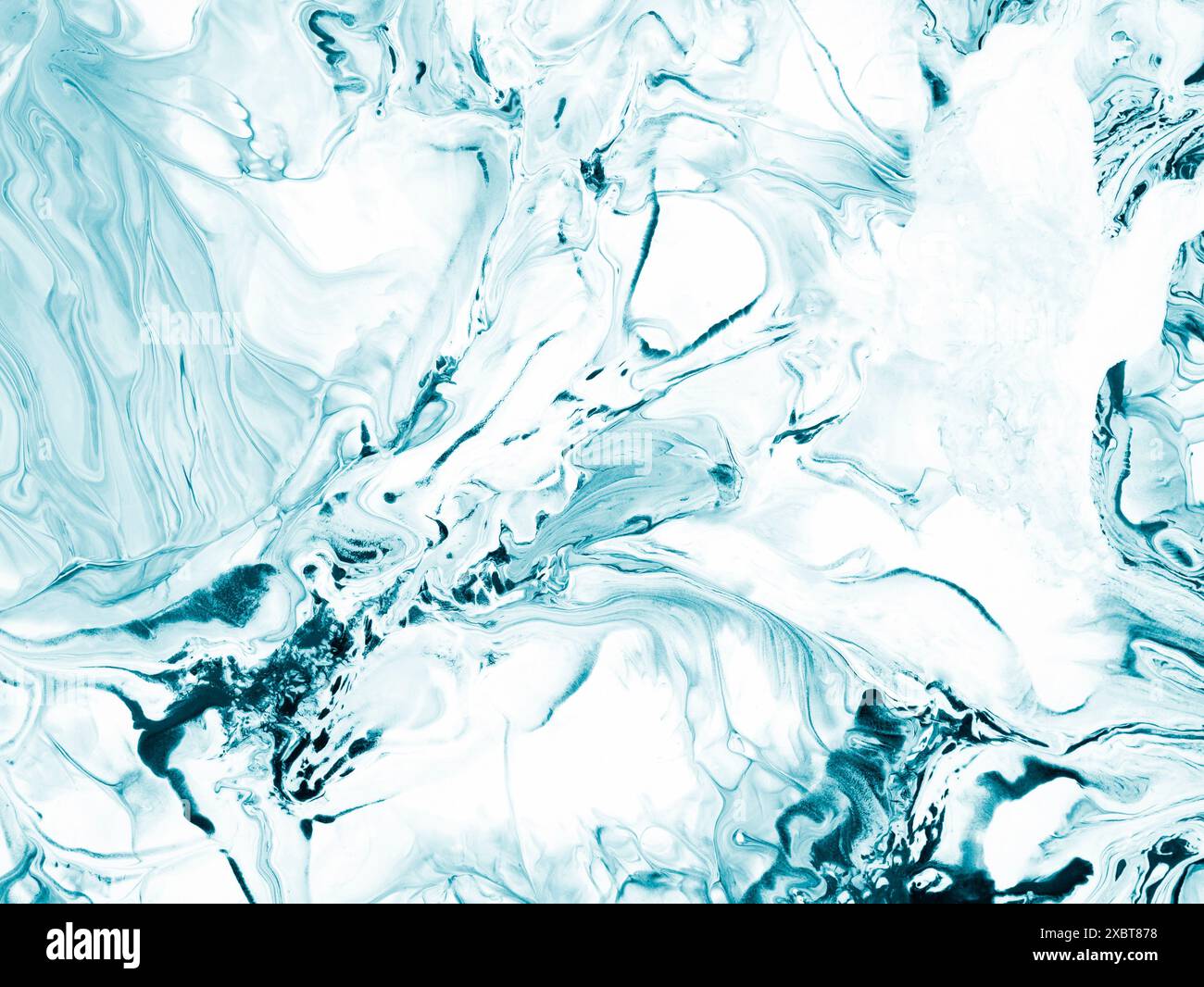 Blue abstract fantastic creative painting. Hand-drawn, impressionism ...