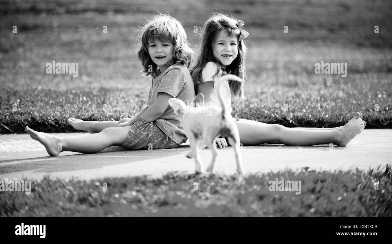 Little boy hugging shy girl, toddler boy embracing depressed little ...