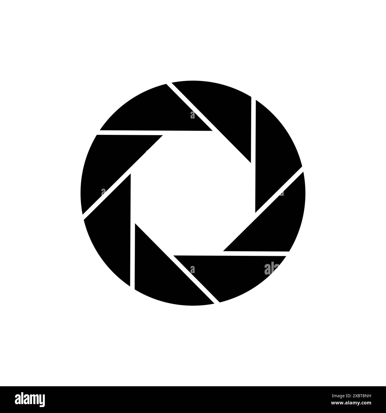 Shutter camera aperture lens icon. Vector shutter aperture logo photography circle open ...