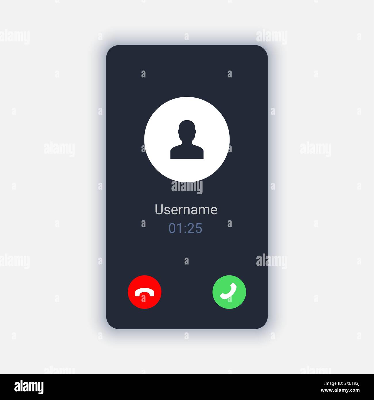 Phone Video Call Mockup Template Smartphone Videocall Ui App Screen Flat Design Interface