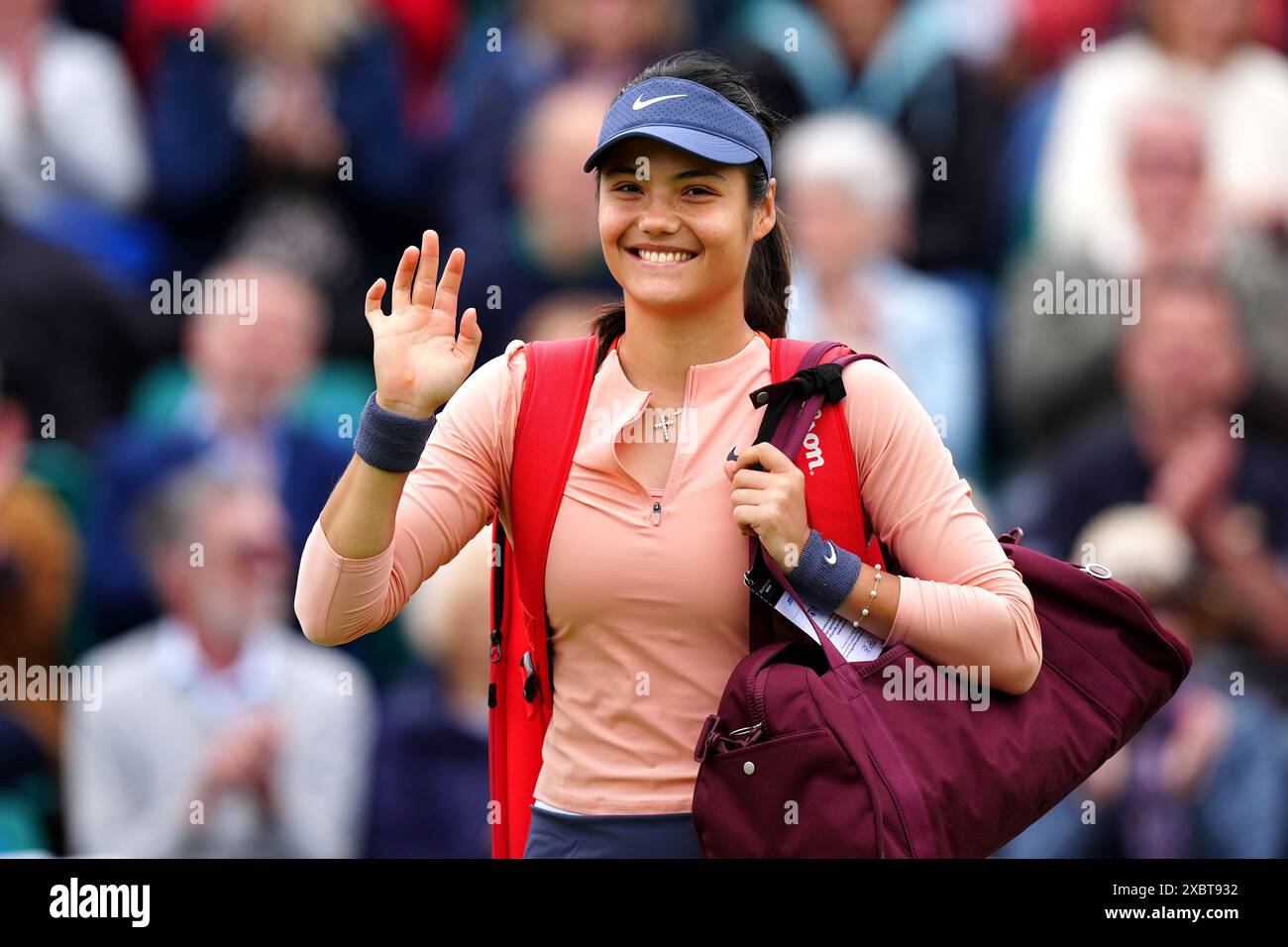 Emma Raducanu Celebrates Following Victory Against Daria Snigur On Day