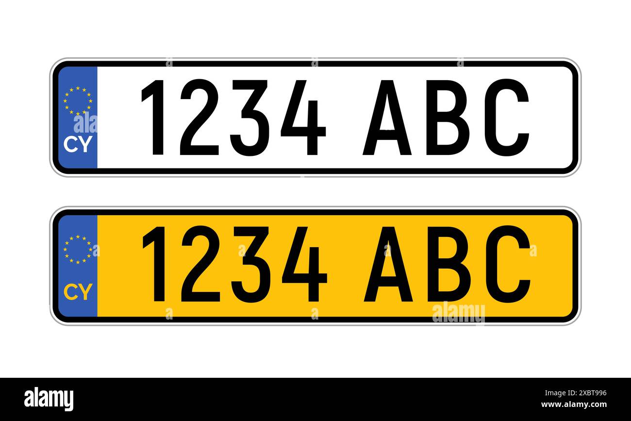 Number plate plates Stock Vector Images - Alamy